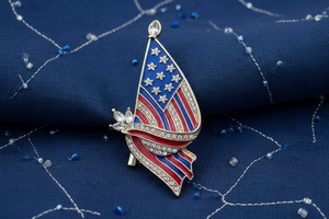 American Flag Alloy Brooch – Hooked on Pickin'