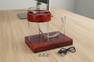 The Kinetic Roller - Desktop Series - Wooden Base Metal Construction ...