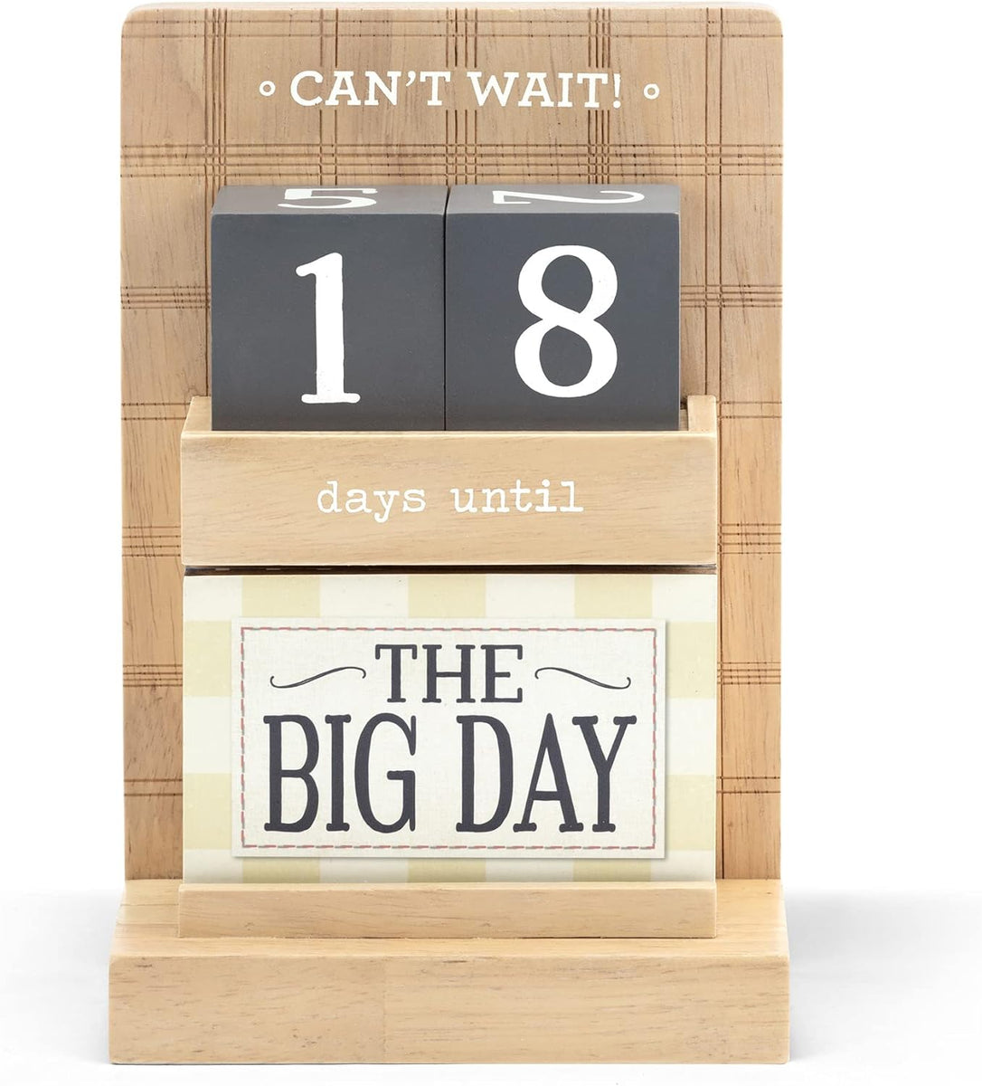 Demdaco "Can't Wait" Wooden Block Countdown Calendar – Celebrations ...