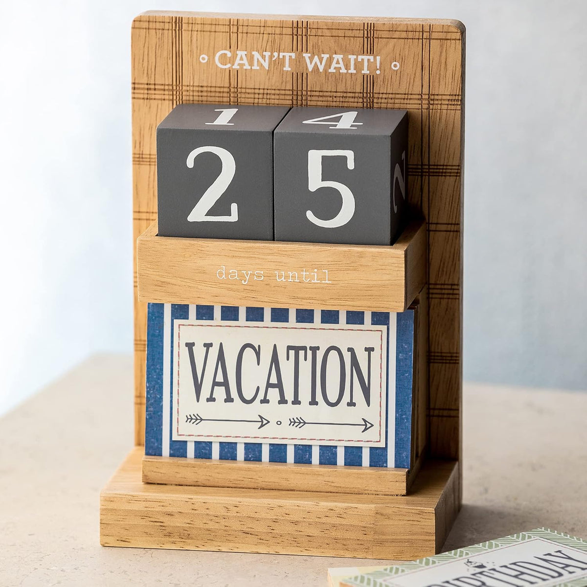 Demdaco "Can't Wait" Wooden Block Countdown Calendar – Celebrations ...