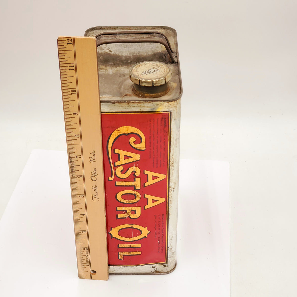 Vintage "The Baker Castor Oil Company AA Cold Pressed Castor Oil" Can ...