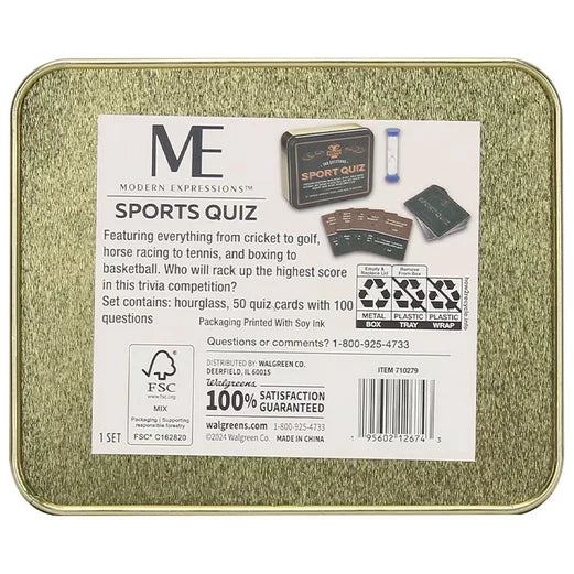 Sports Quiz Trivia Game- 100 Questions + Hourglass Timer- Who will wil ...
