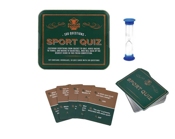 Sports Quiz Trivia Game- 100 Questions + Hourglass Timer- Who will wil ...
